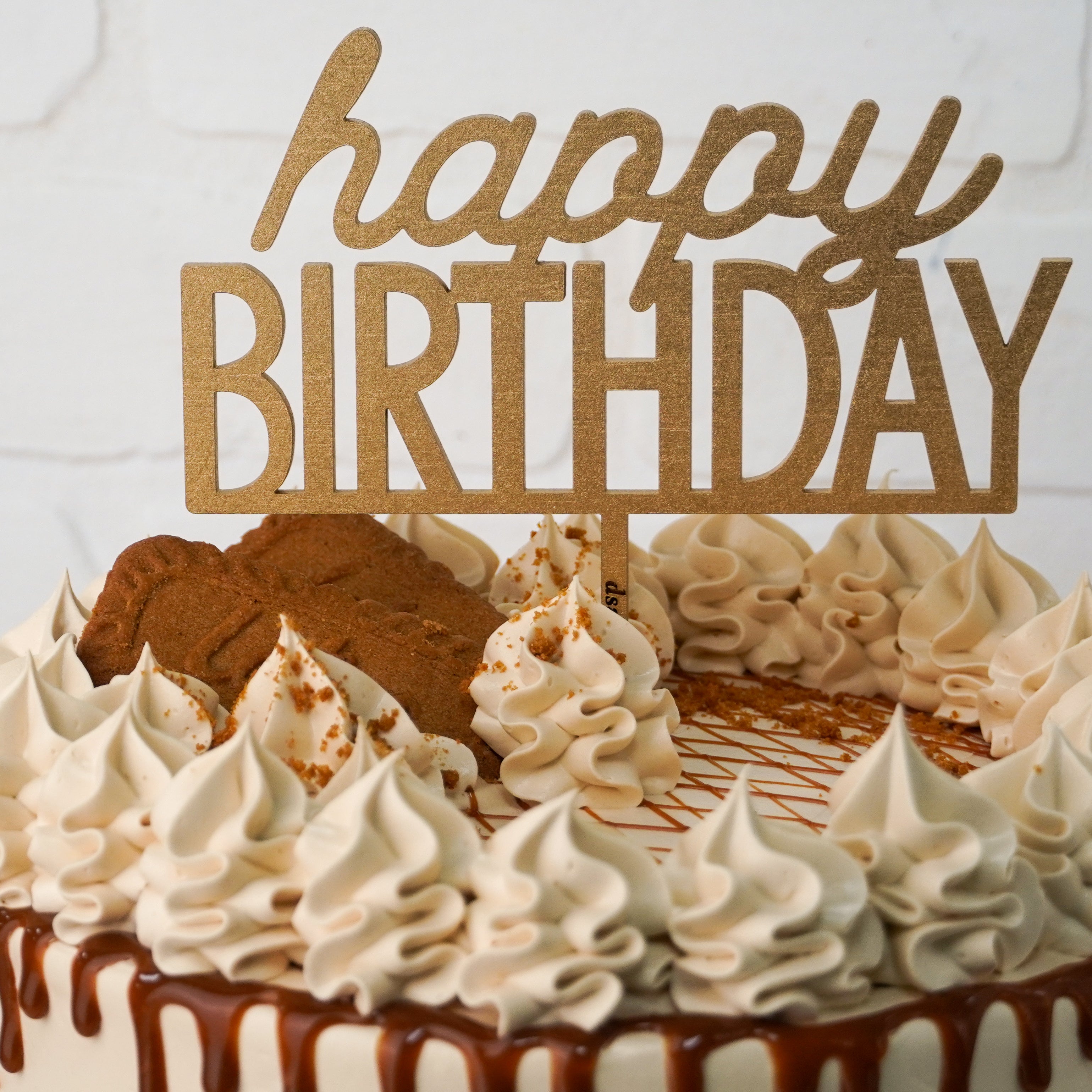 Topper F11 Dorado – D'Sabor Pastelería